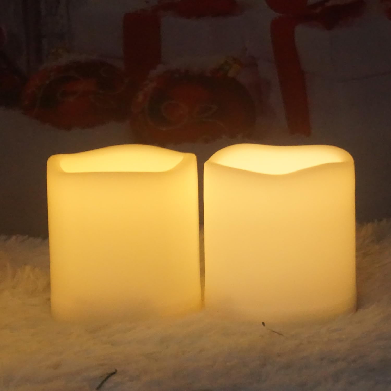 EFEMF-Waterproof Outdoor Battery Operated Flameless Candles with Auto ...