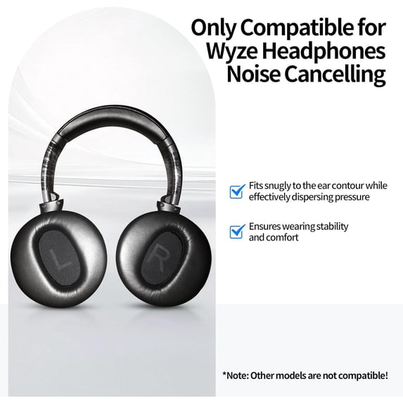 EFFFERTWQL-Headphones Replacement Ear Pads for Wyze Noise Cancelling ...
