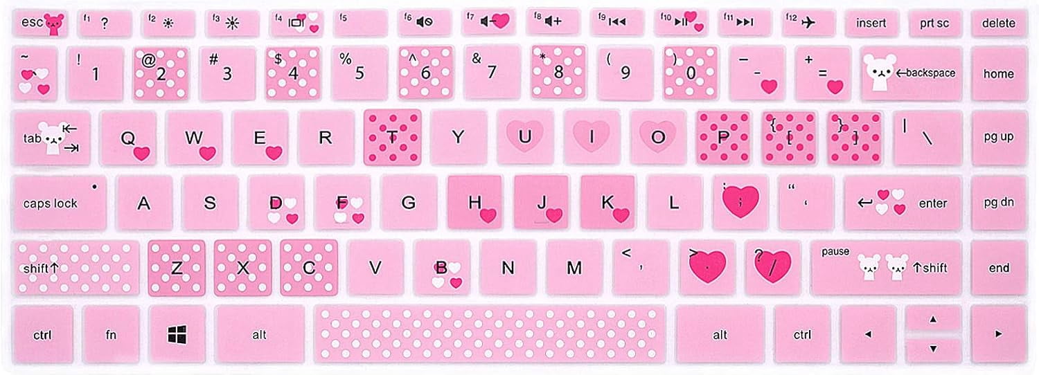 EFFFERTWQL-Silicone Keyboard Cover for HP 14" Laptop 2020 2019 2018 ...