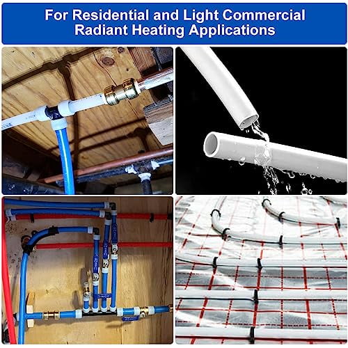 EFIELD 1/2 Inch x 100 ft Pex A Pipe, White, Flexible Water Tubing for ...