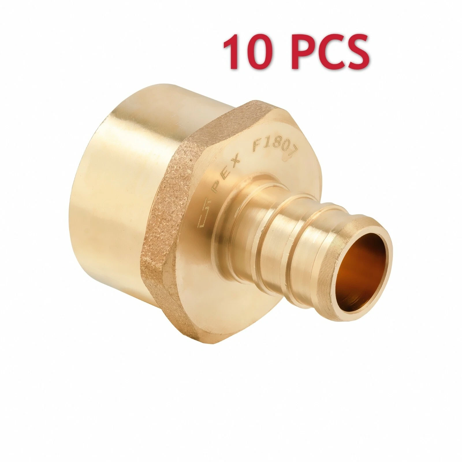 EFIELD 10 PCS 1/2" PEX X 1/2" FEMALE NPT ADAPTER BRASS CRIMP FITTING, LEAD FREE - Walmart.com