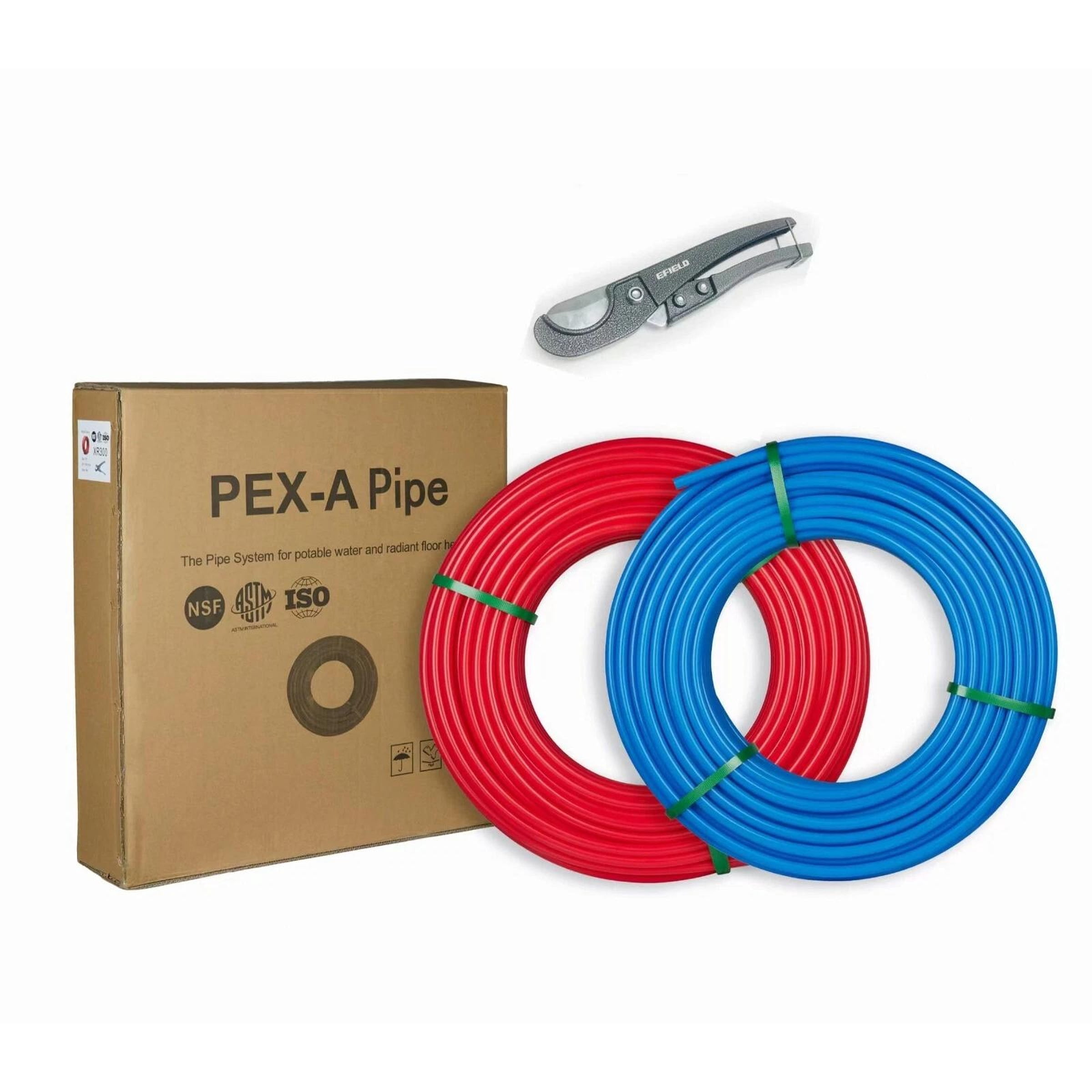 EFIELD 2 Rolls 1/2" Pex-A Pipe/Tubing 2X100ft (200ft) Red & Blue Pipe ...