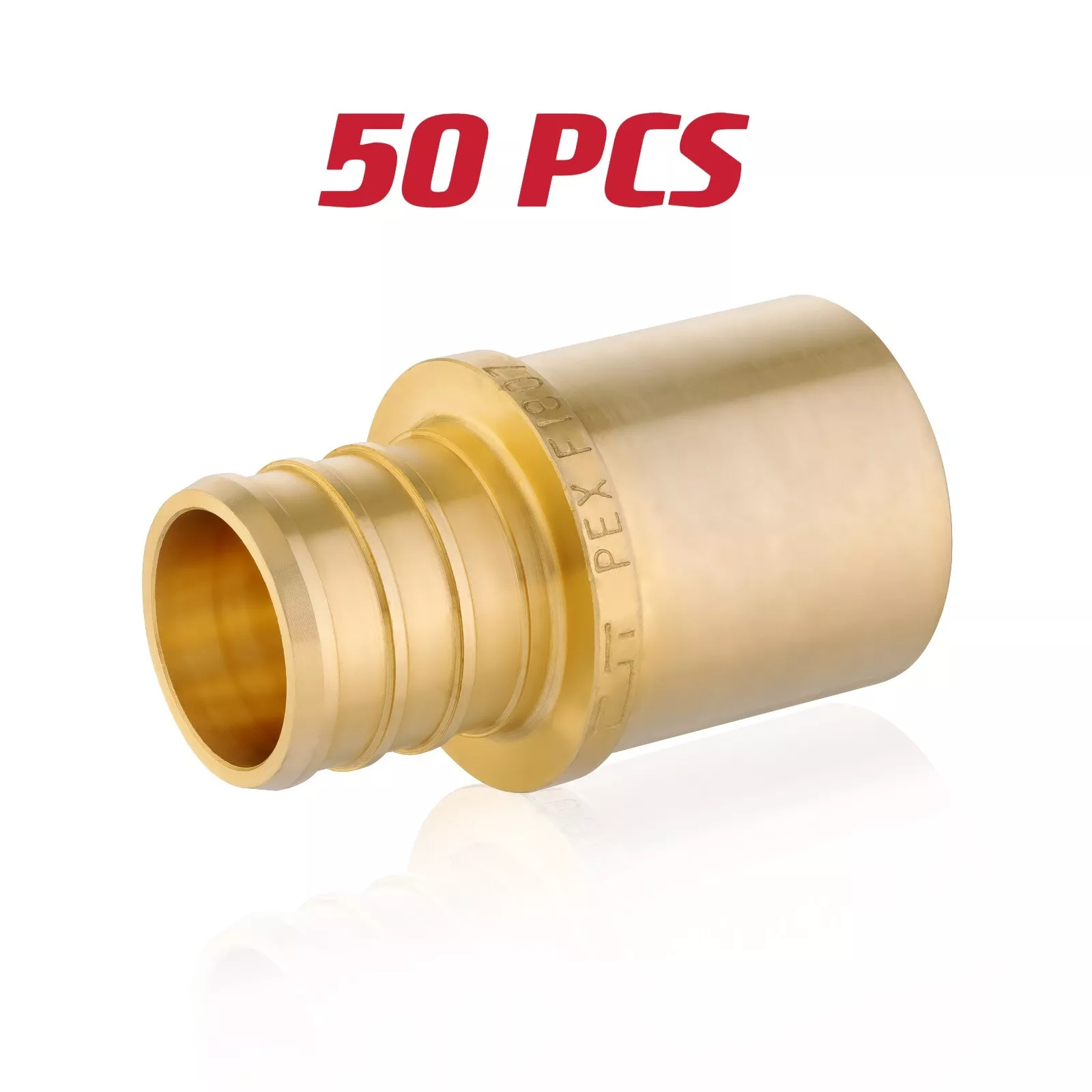 EFIELD 50 PCS Pex 1/2" X 1/2" Male Sweat Adapter Crimp Brass Fittings, Lead Free - Walmart.com