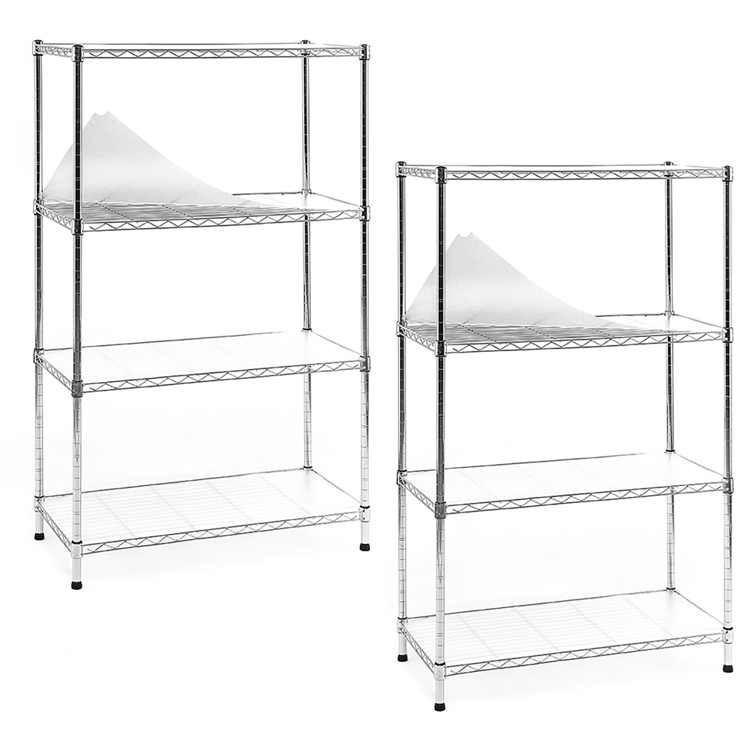 EFINE 2-Pack 4-Shelf Shelving Unit with 4-Shelf Liners - Walmart.com
