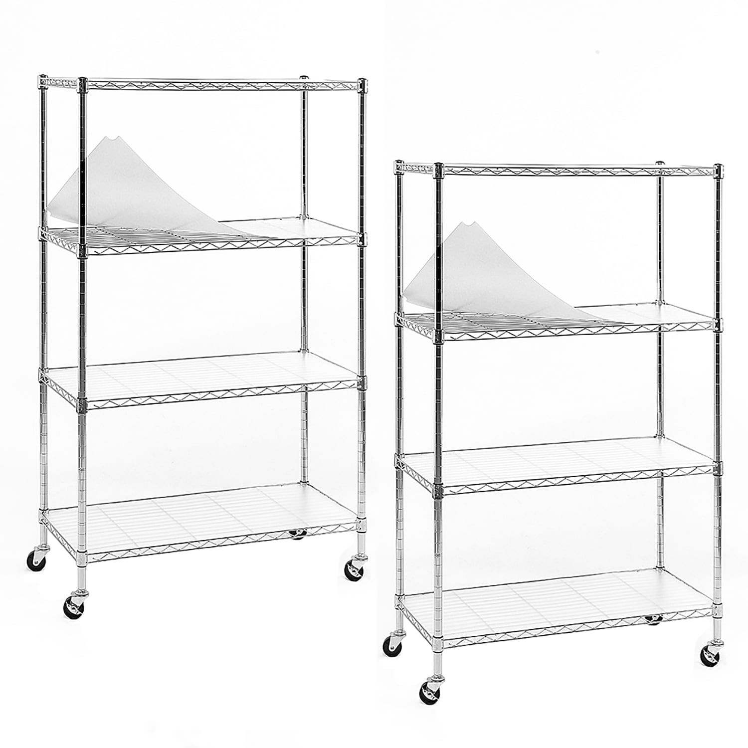 EFINE 2-Pack 4-Shelf Shelving Units and Storage on Wheels with 4-Shelf Liners - Walmart.com