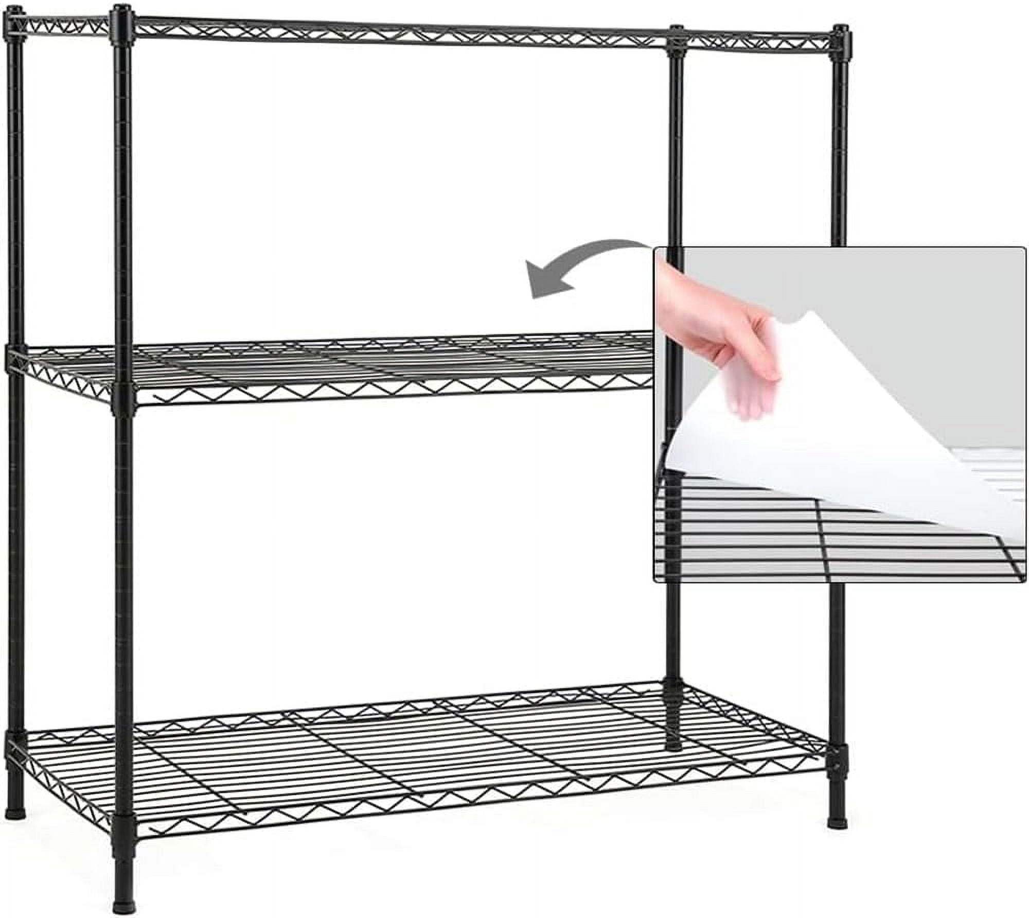 EFINE 4-Shelf Shelving Unit with 8 Hooks and 4-Shelf Liners, NSF ...