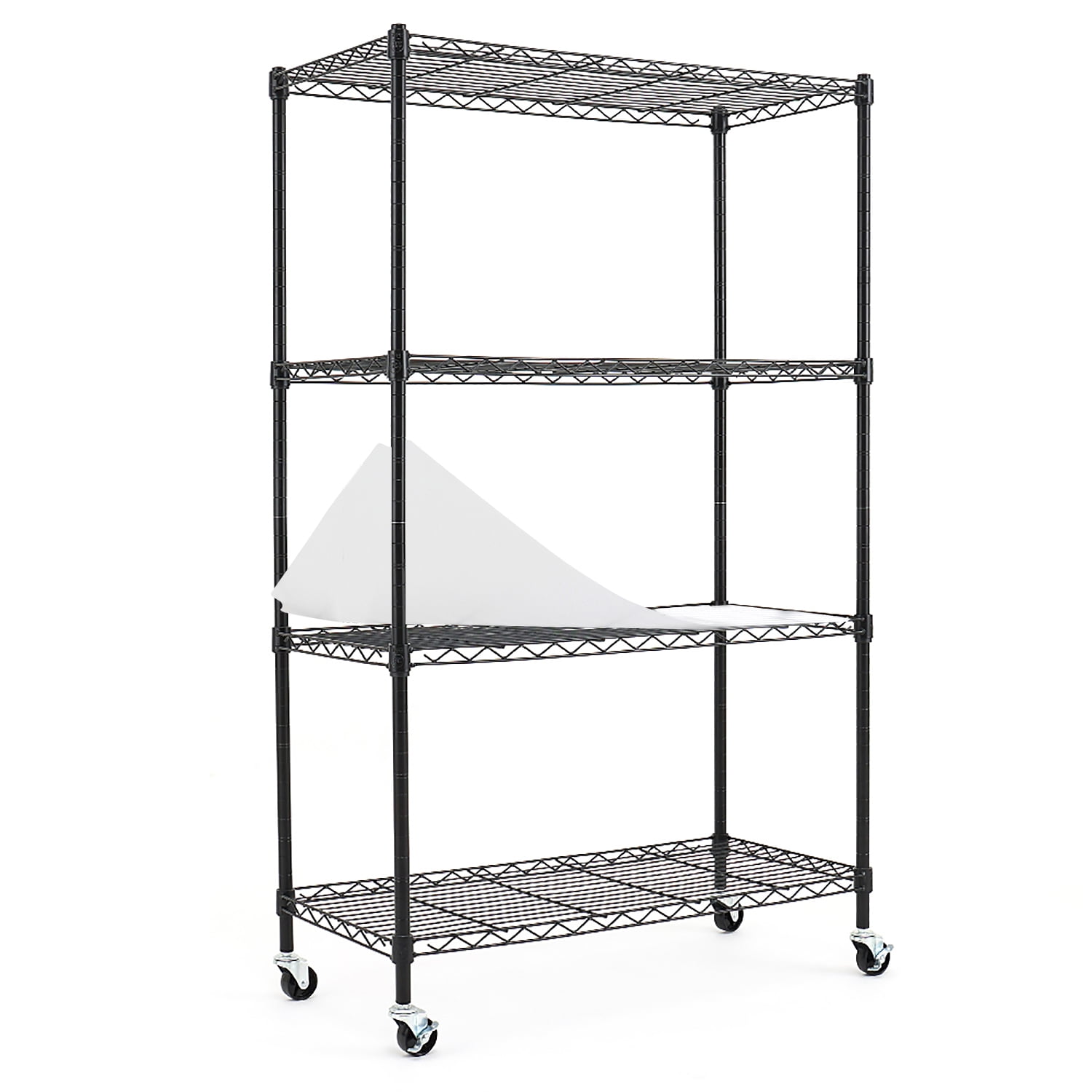 EFINE 4-Shelf Shelving Units and Storage on Wheels with 4-Shelf Liners ...