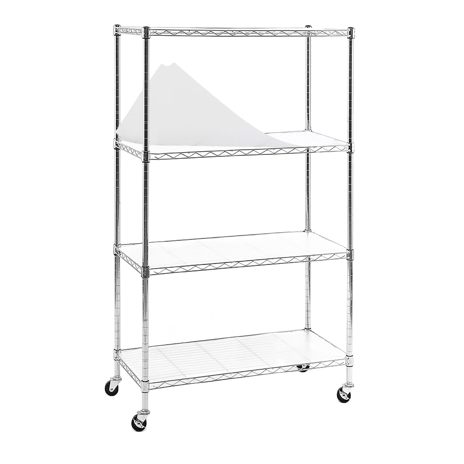EFINE 4-Shelf Shelving Units and Storage on Wheels with 4-Shelf Liners ...