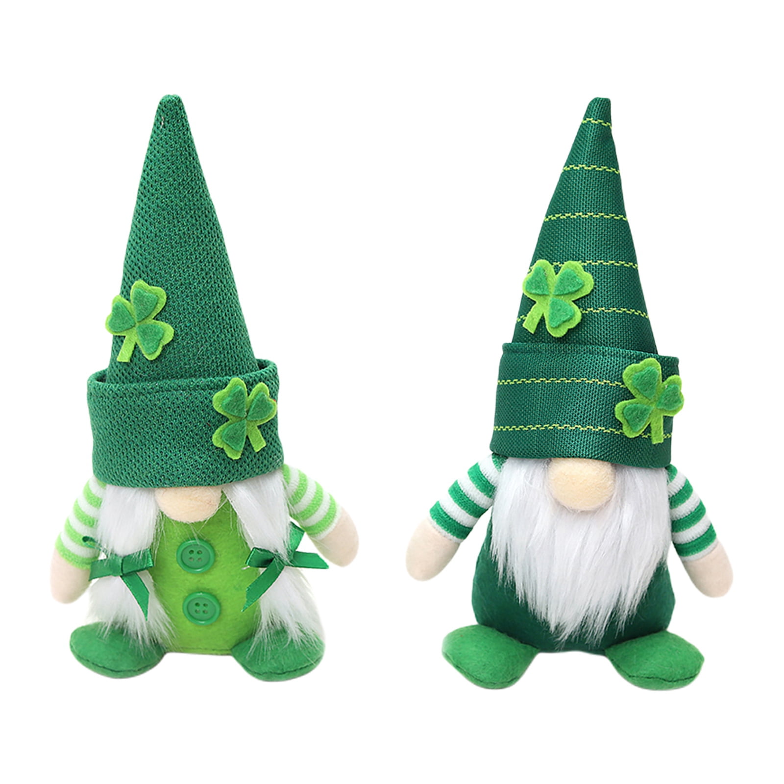 EFINNY 2 Pack St.Patrick's Day Gnome Plush Doll Green Irish Leprechaun ...