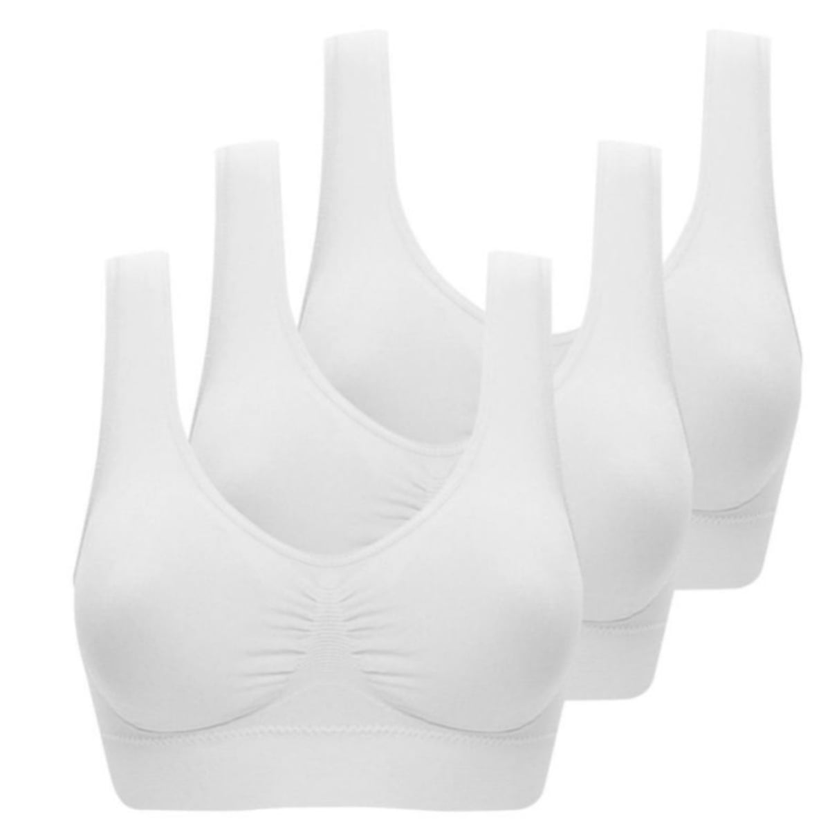 EFINNY 3 Pack Women Underwear Sport Yoga Bras Outdoor Seamless Bra ...