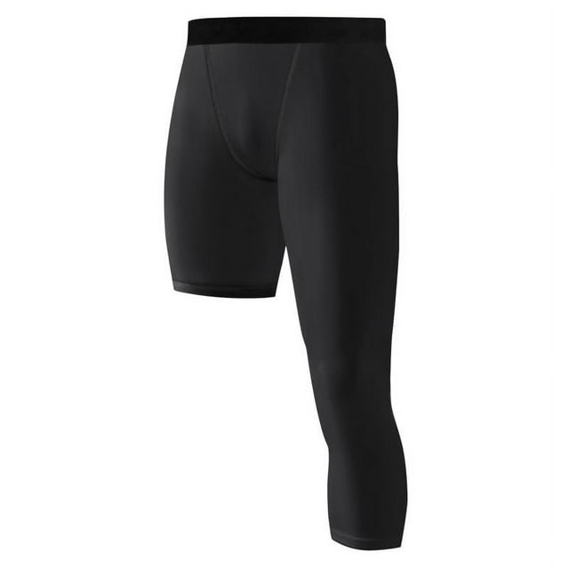 EFINNY Boy's 3/4 One Leg Compression Tights Unisex Leggings Athletic ...