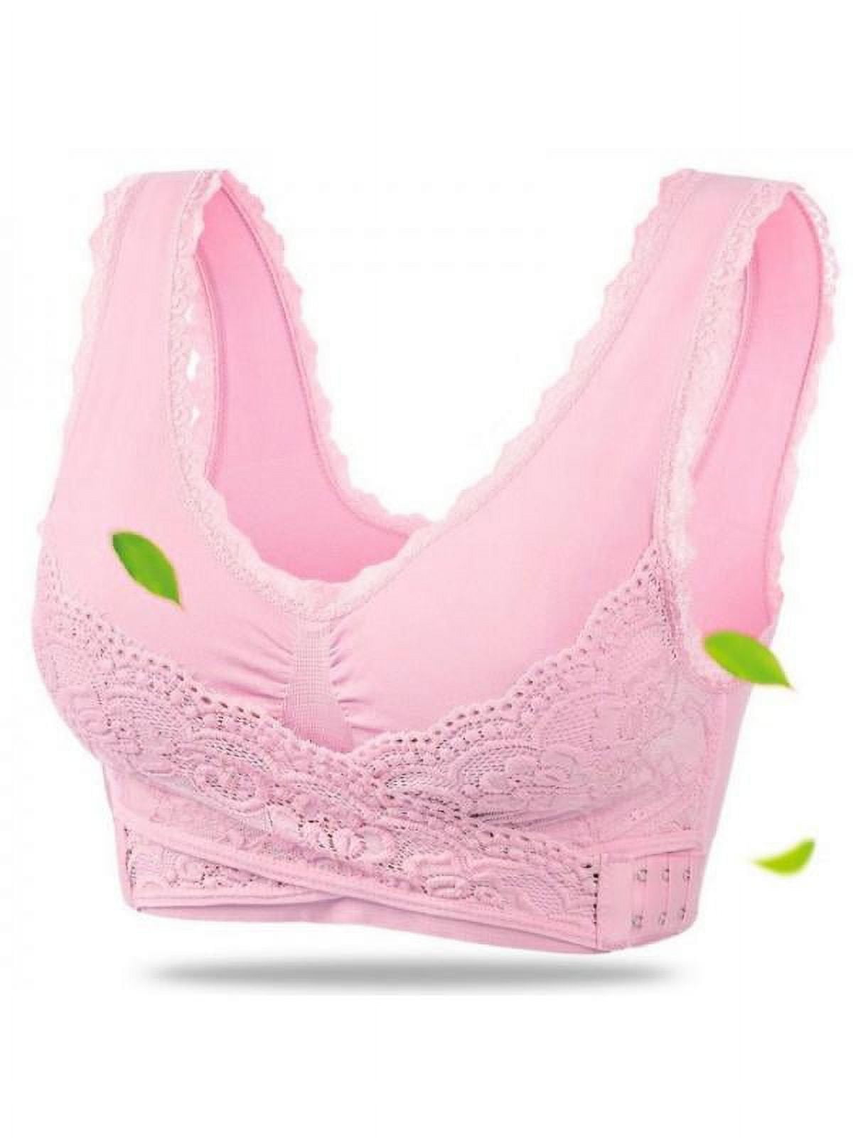 EFINNY Cross Side Buckle Wireless Seamless Lace Women Yoga Bra ...