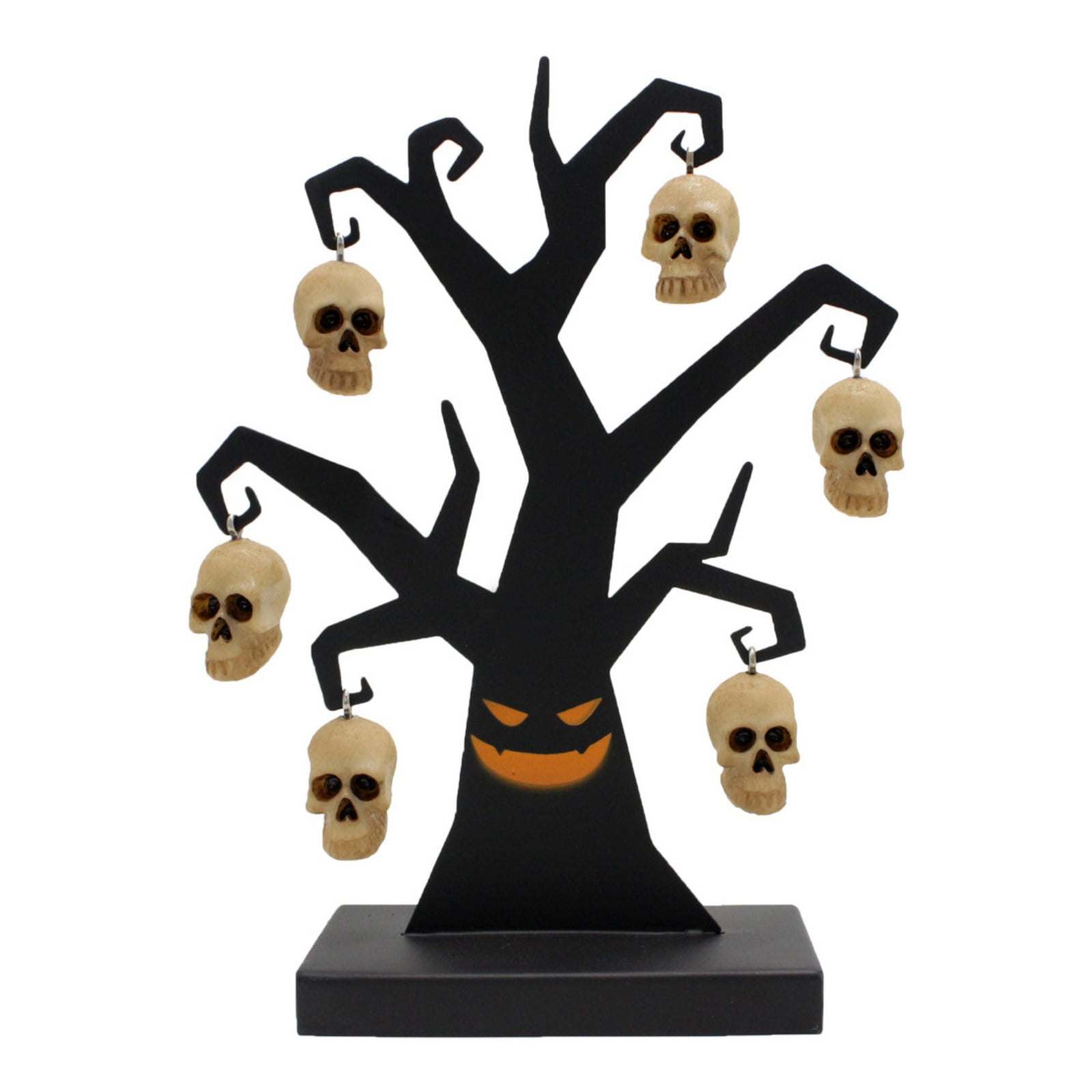 EFINNY Halloween Tree With Skull, Spooky Skull Tree Decorations for ...