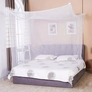 4Corner Post Mosquito Net for Bed Canopy Full Queen King Size Netting ...