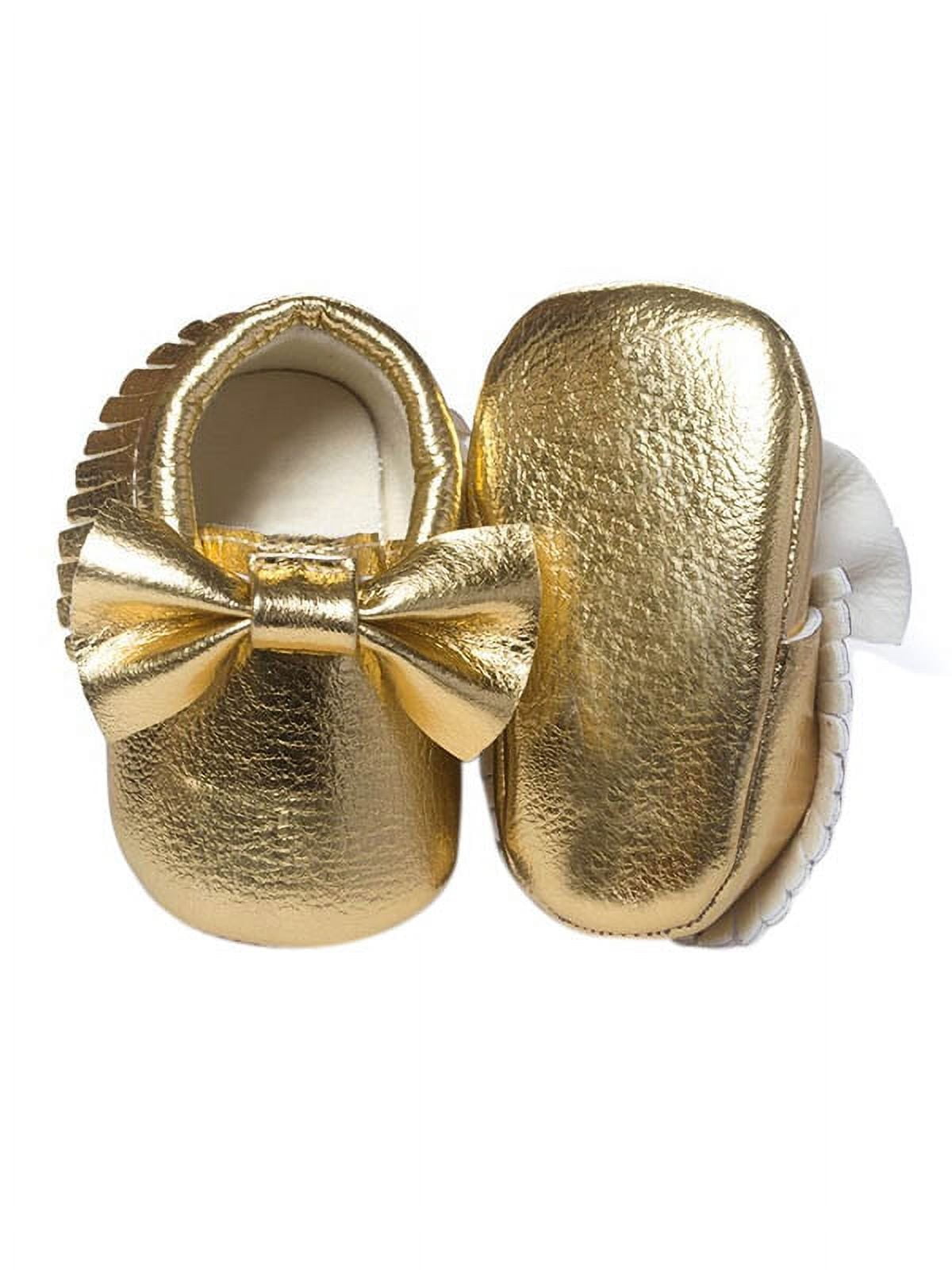 EFINNY Newborn Baby Soft Sole Leather Crib Shoes Anti-slip Prewalker 0 ...