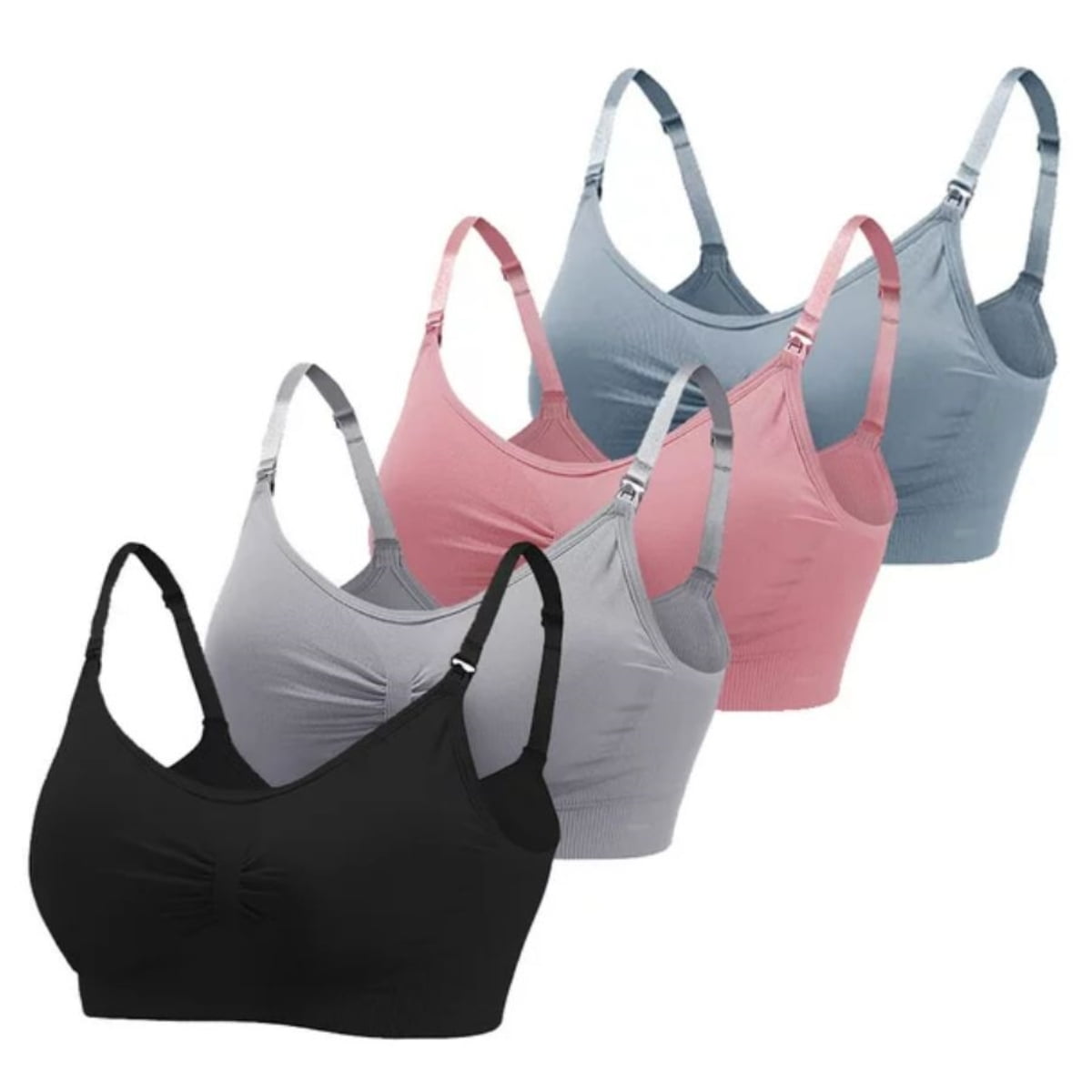 EFINNY Women's Bra Seamless Full Cup Bras Adjustable Maternity ...