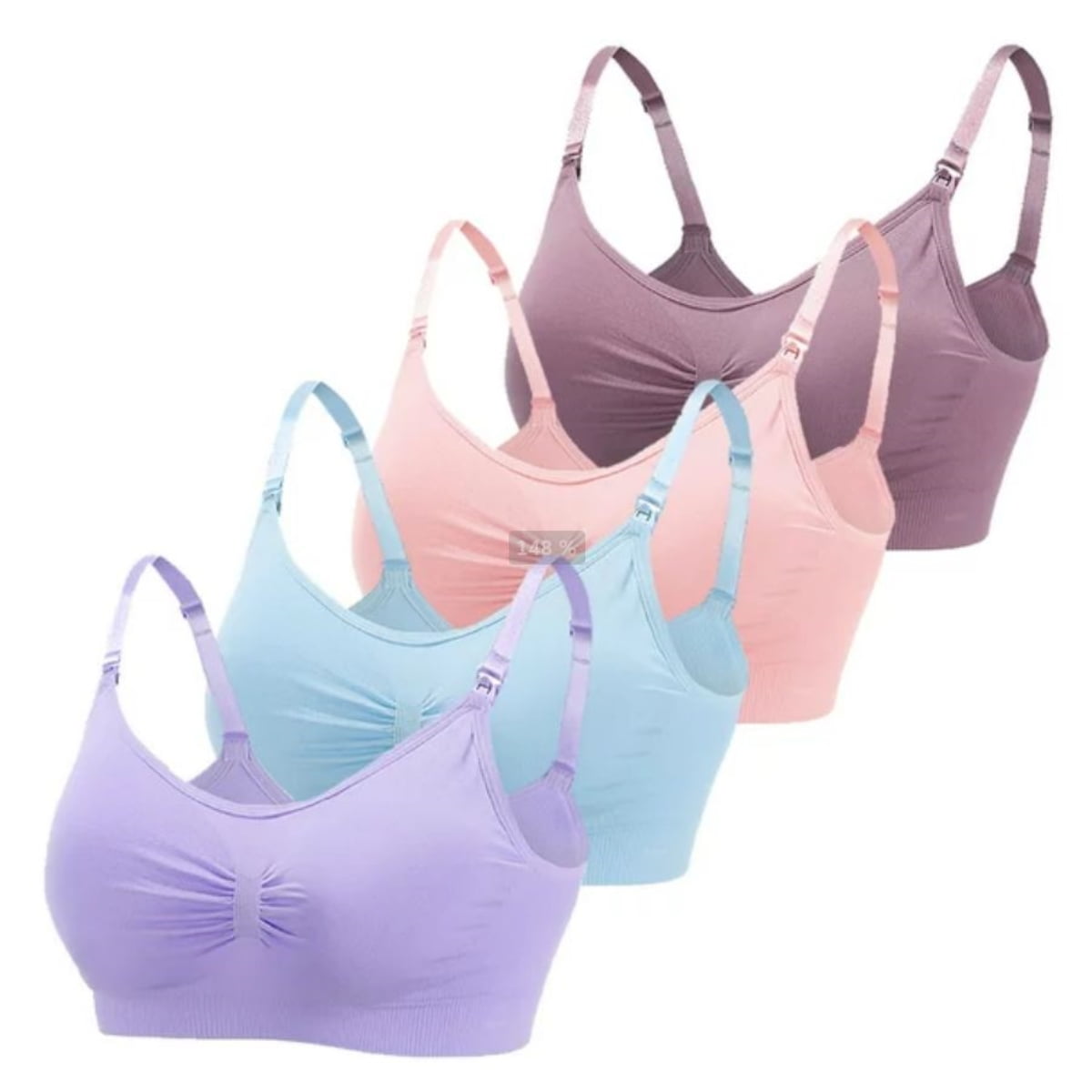 EFINNY Women's Bra Seamless Full Cup Bras Adjustable Maternity ...