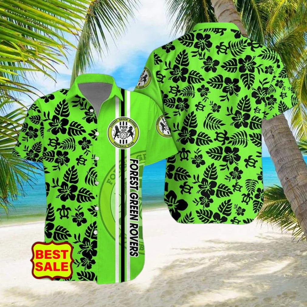 EFL Fans Forest Green Rovers Logo Hibiscus Pattern Hawaiian Shirt ...