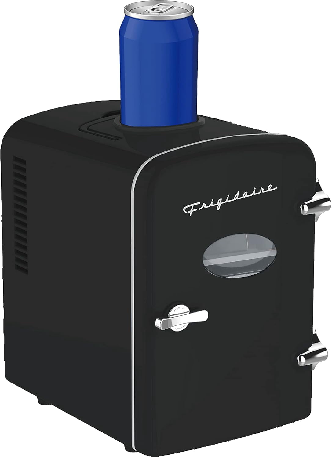EFMIS171-BLACK Retro Mini Portable Personal Fridge - Perfect for Home ...
