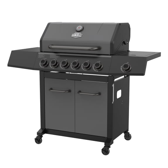 Expert Grill 6-Burner Propane Gas Grill with Side Burner and Side Table ...