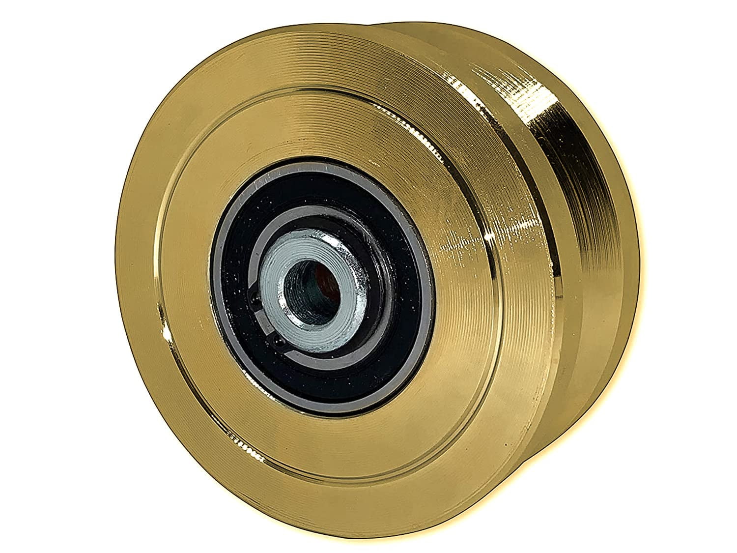 EG096-G Slide Gate Wheel 4” V-Groove Solid Steel Sliding Wheel Bearing ...