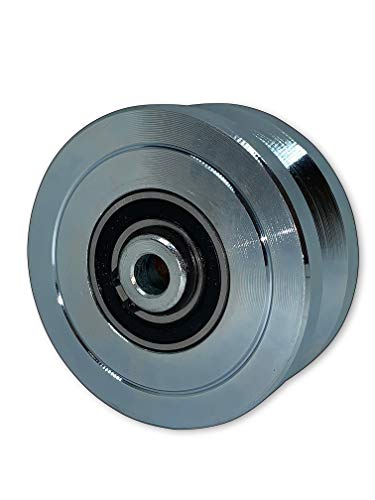 EG096 Slide Gate Wheel 4” V-Groove Solid Steel Sliding Wheel Bearing ...
