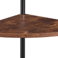 EGBHDSFT 5 Tier Corner Shelf with LED Light & Doors - Tall Narrow Rack ...