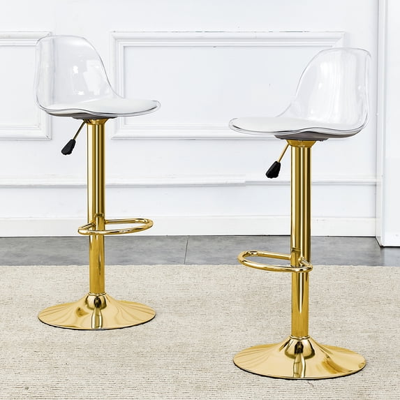EGBHDSFT Modern Bar Stools & Chairs - 2-Piece Set, Rotating, Adjustable ...