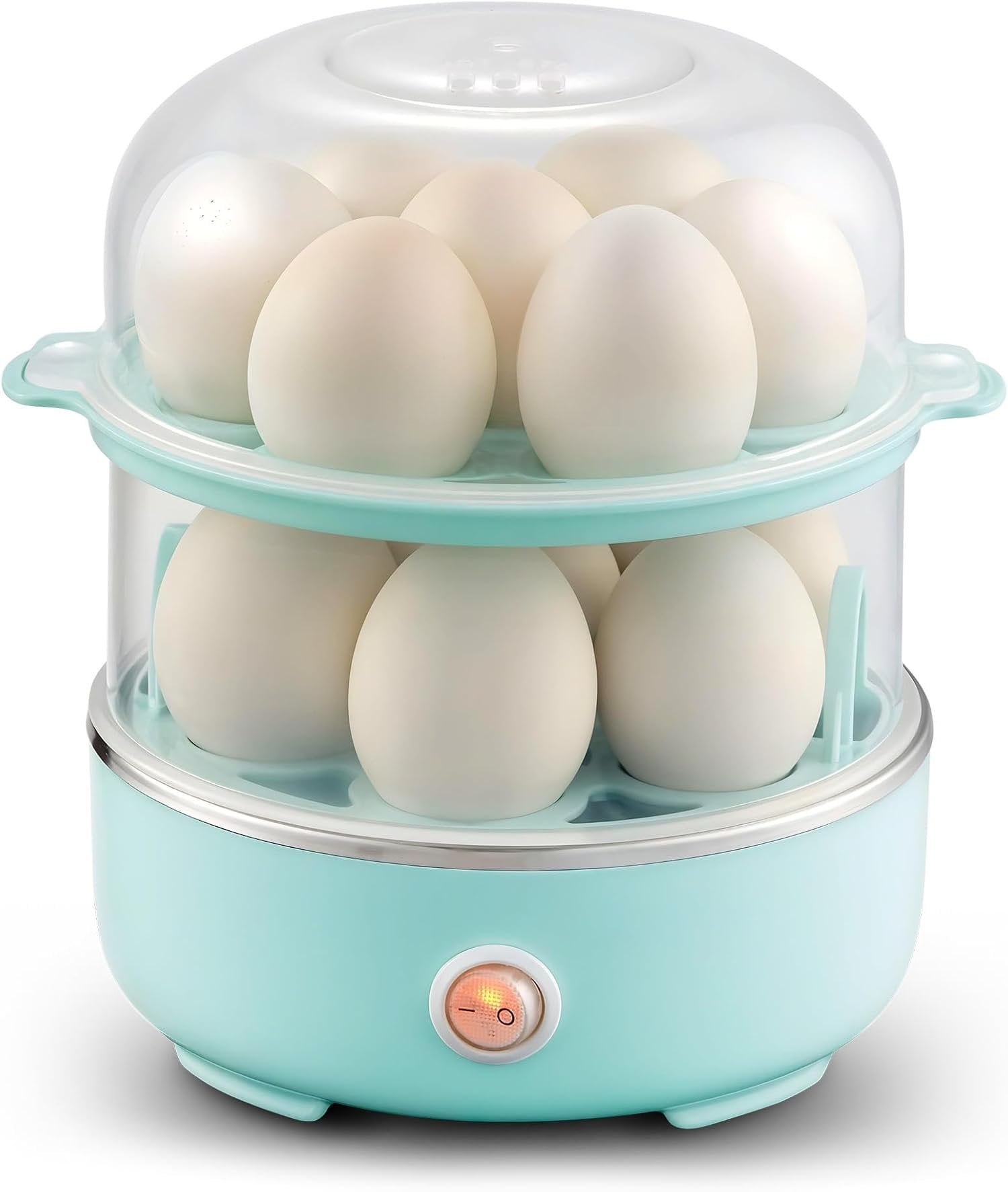 EGC1215M Easy Egg Cooker, Stainless- Heating Plate, Two-Tiered, 14-Egg ...