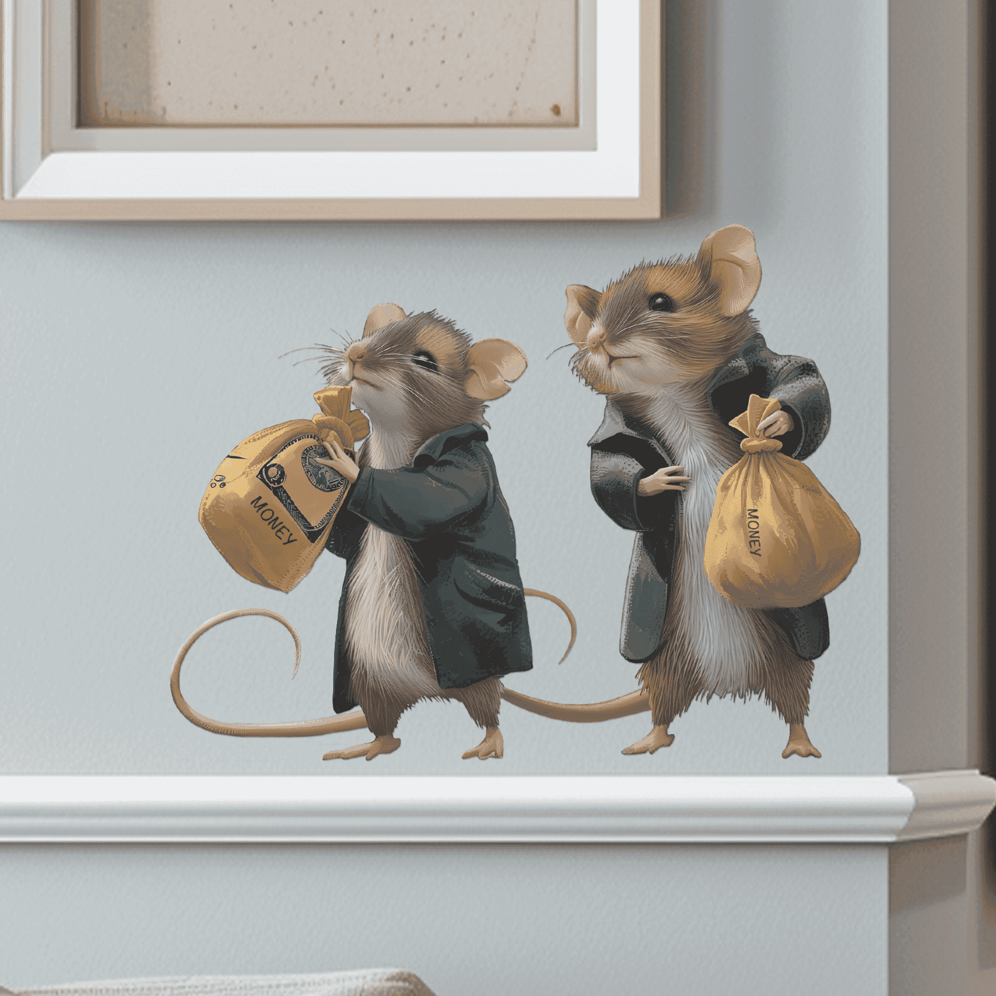 EGD Cute Mouse Wall Decals 3D | 4"x4" Wall Stickers for Child Room ...