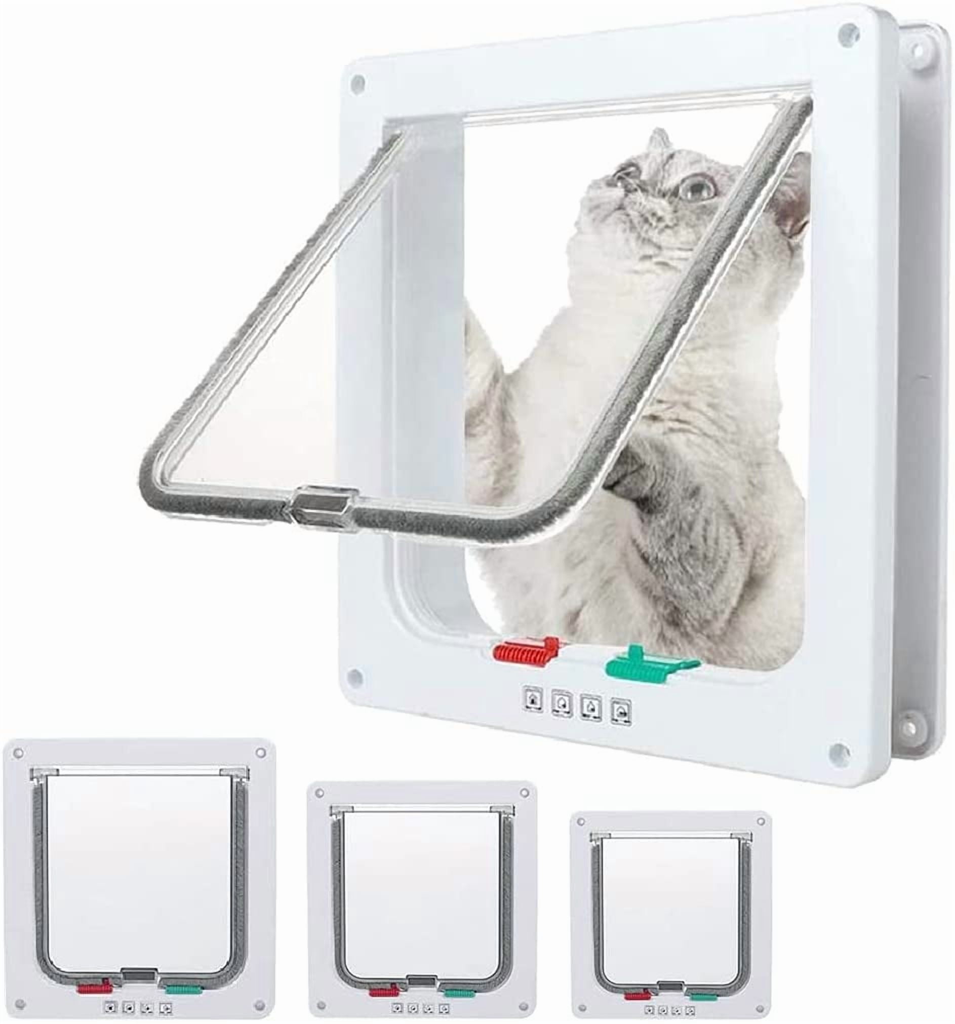 EGETOTA Cat Door Flap Extra Large (Outer Size 11" x 9.8"), 4 Way ...