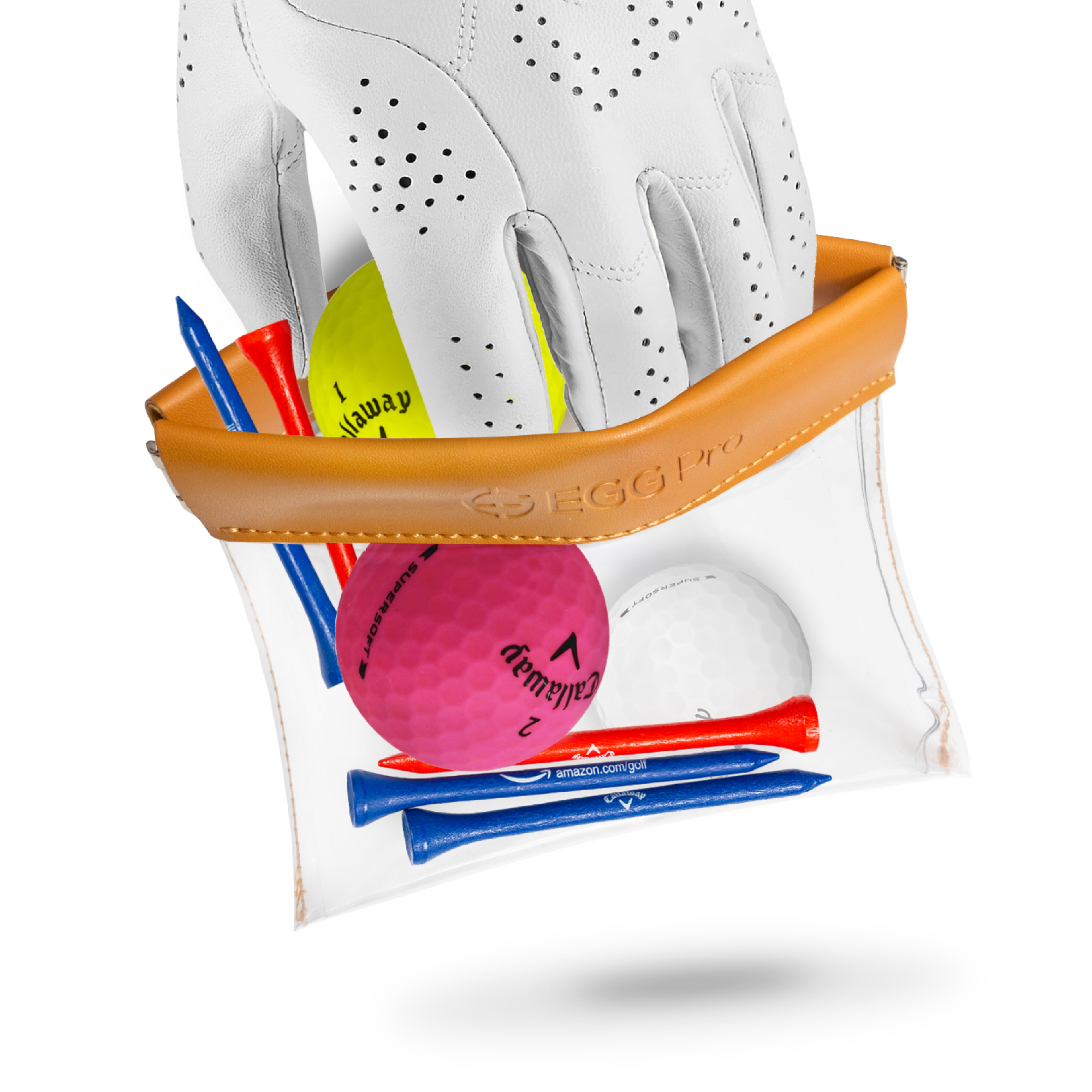 [EGG PRO] Golf Tees Pouch bag with hanger, Clear Transparent Wide ...