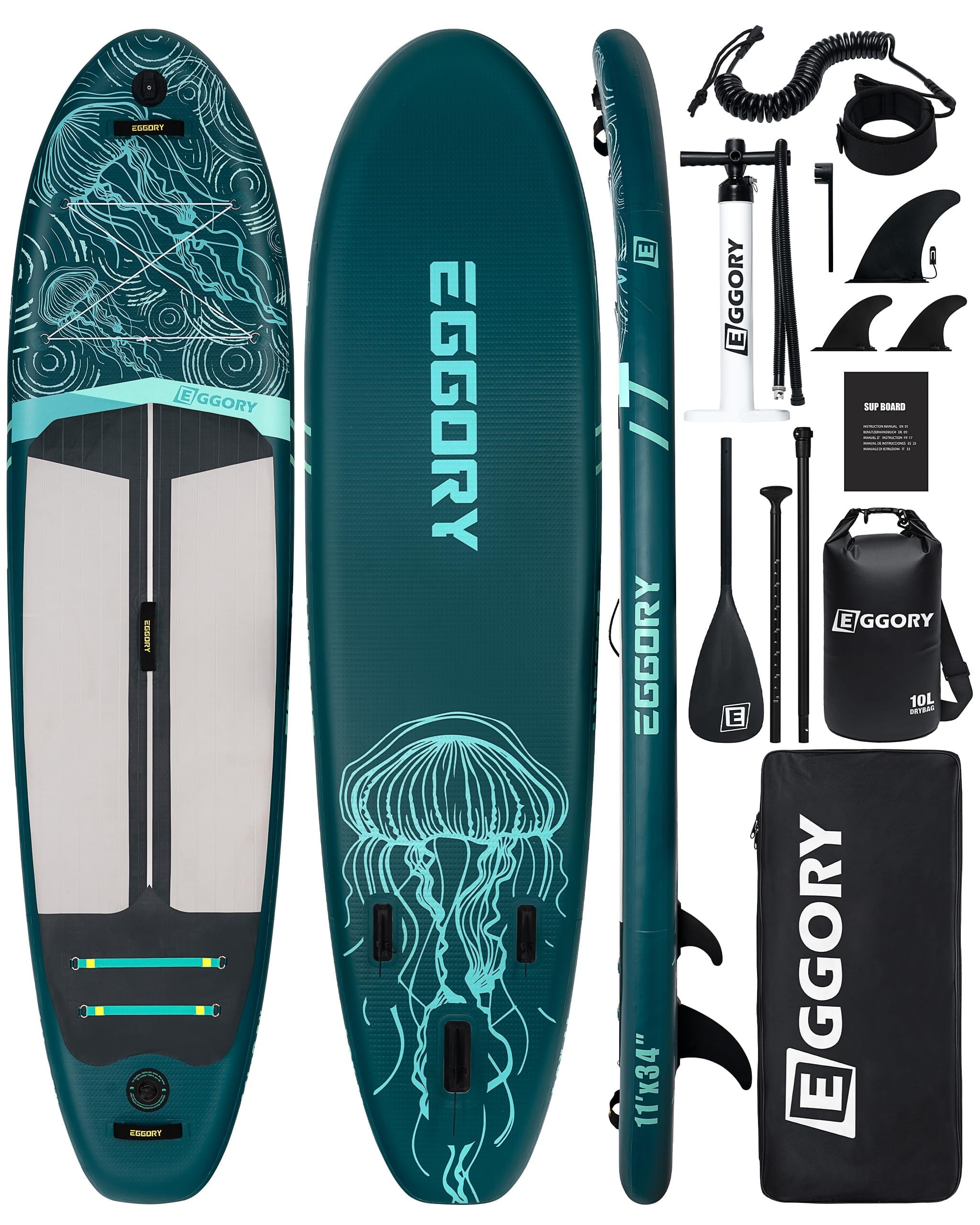 EGGORY 11 ft Inflatable Paddle Boards Stand Up Paddle Board with Full ...