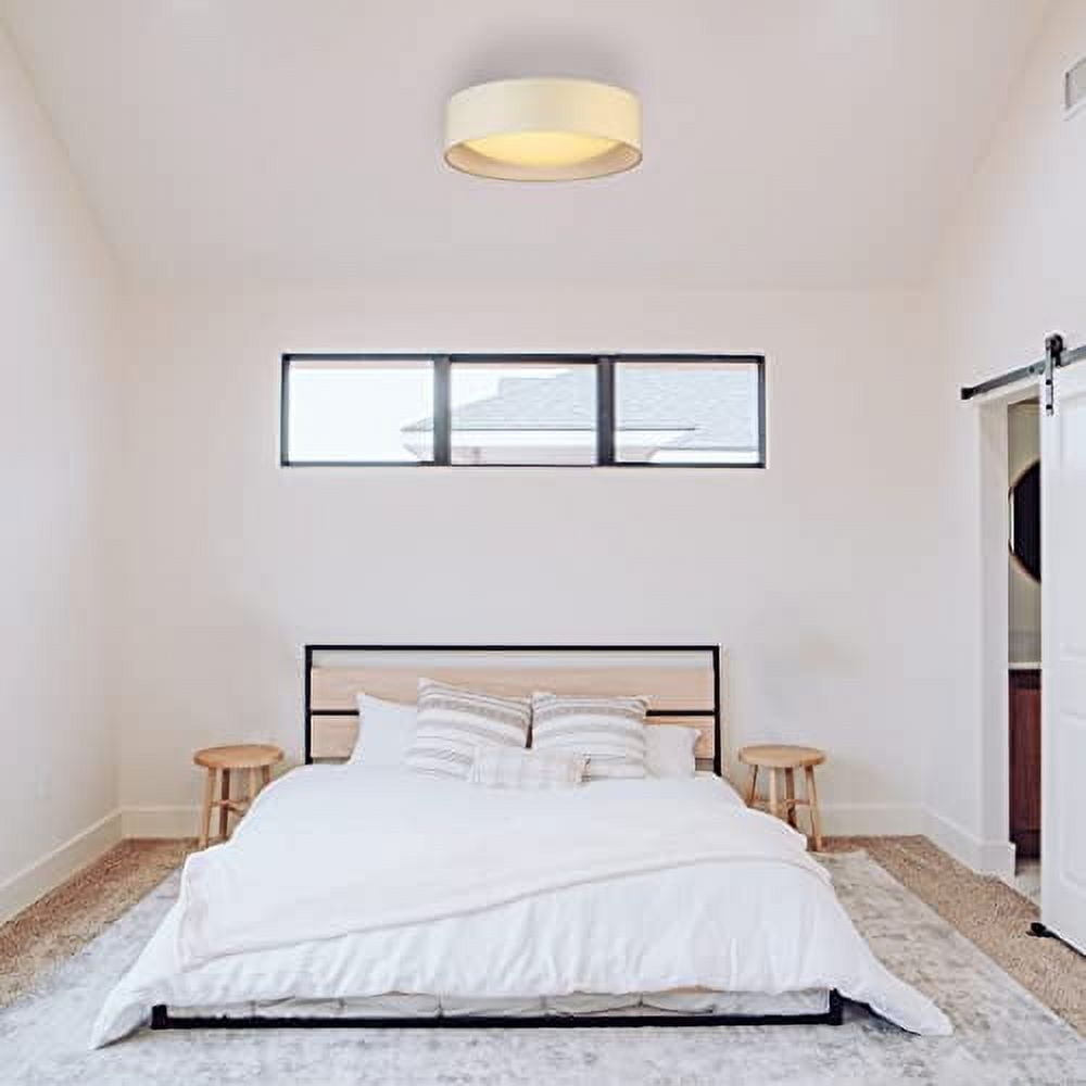 EGLO Orme 16 in. Flush Mount Ceiling LED Dimmable Light Fixture for ...