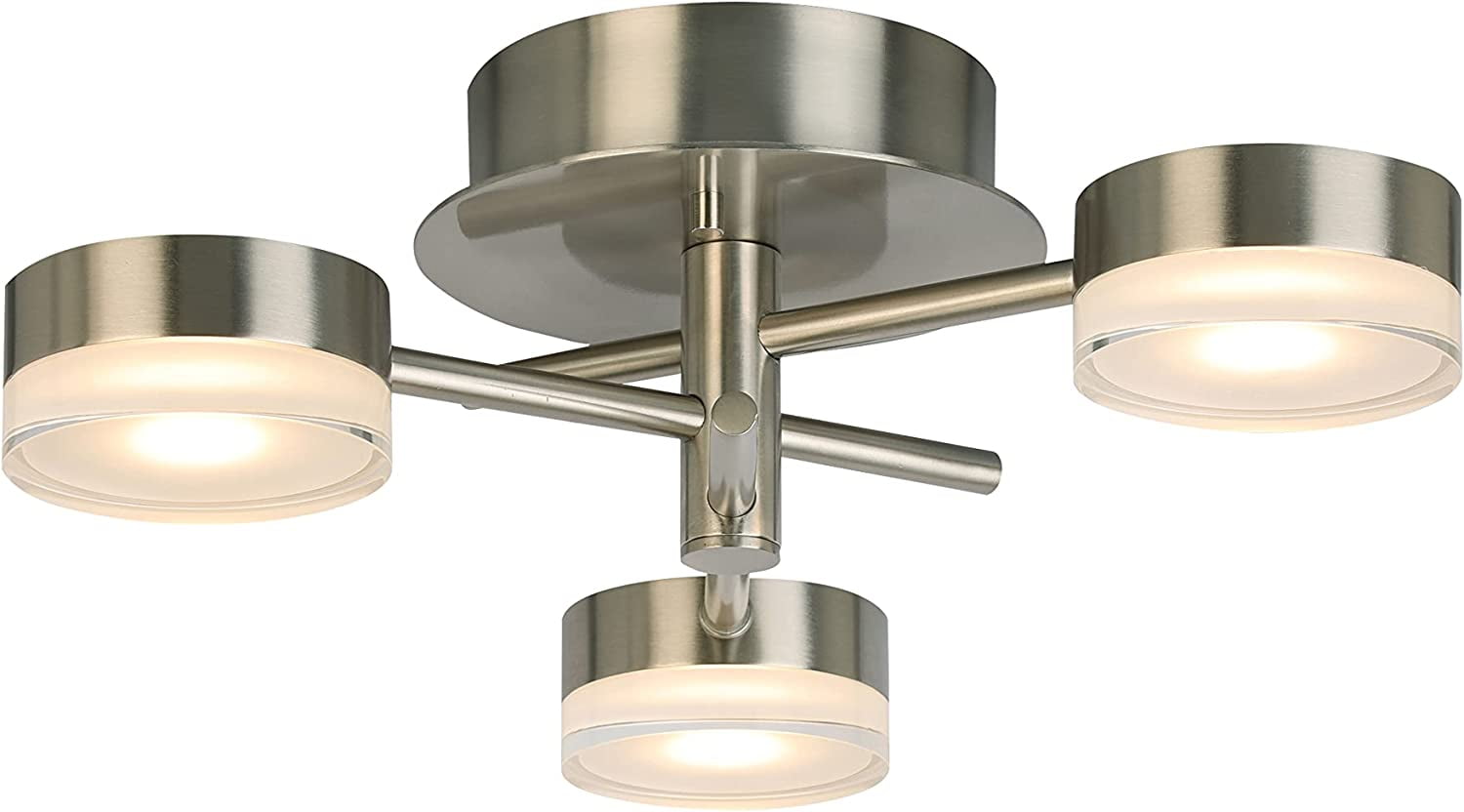 EGLO Transton 3-Light Semi Flush Ceiling Light Fixture Dimmable LED ...