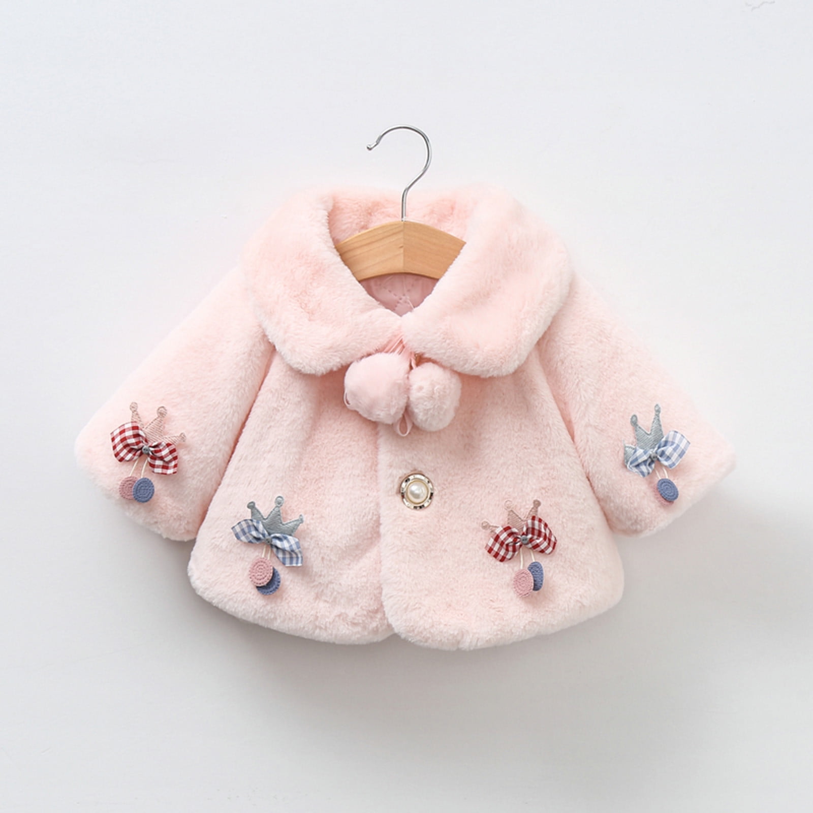 EGNMCR (6 Months-4 Years) Toddler Girls Cloak Overcoat Strawberry Shawl ...