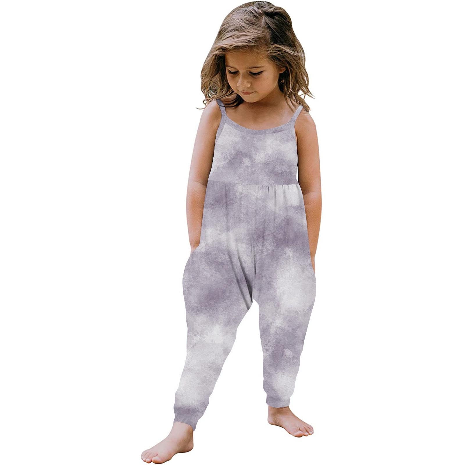 EGNMCR Baby Girls Halter Backless Romper Toddler Kid Jumpsuit Pants ...