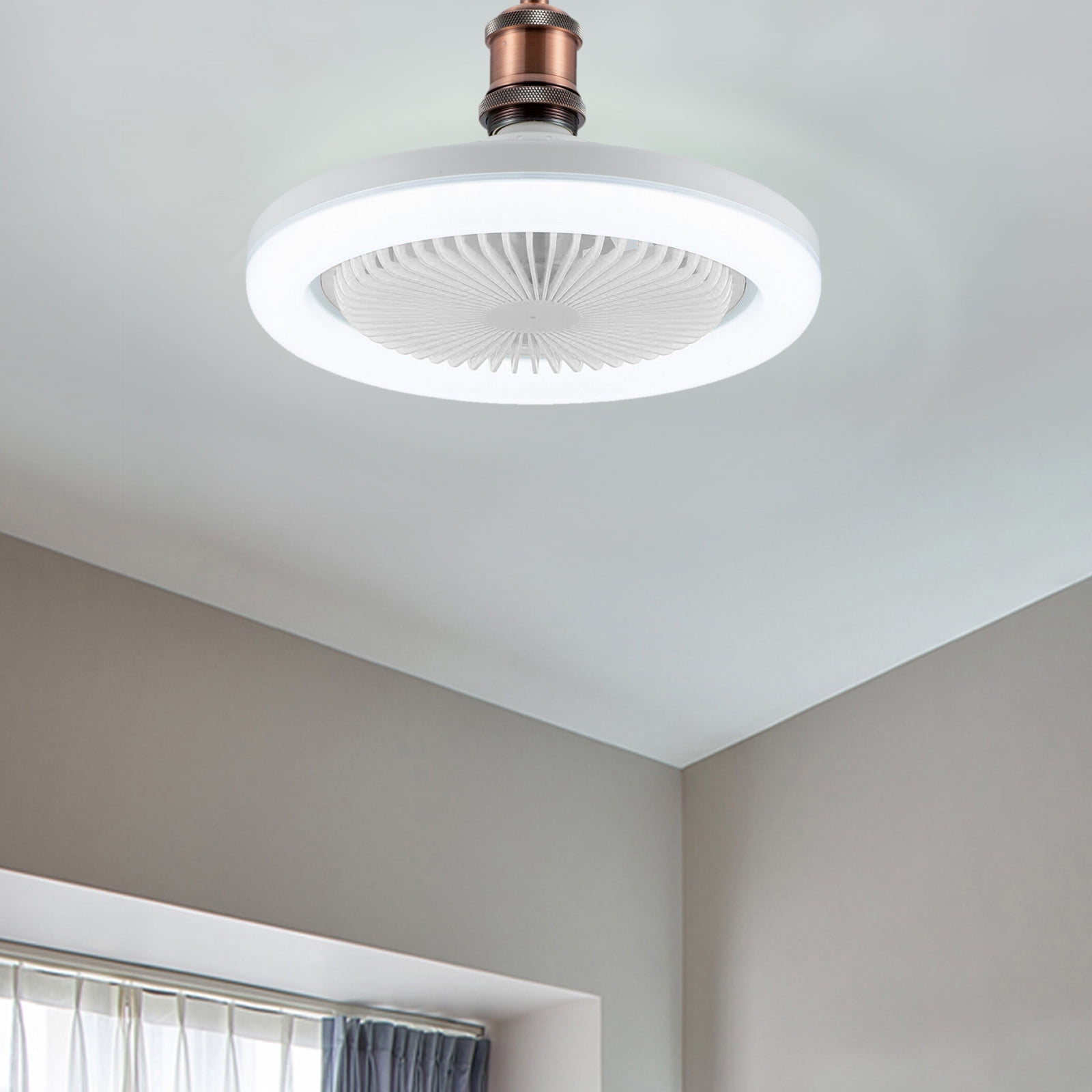 EGNMCR Ceiling Fan With Lights Enclosed Low Profile Fan Light Ceiling ...