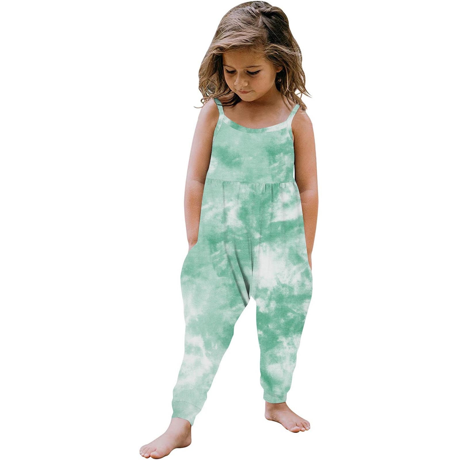 EGNMCR Baby Girls Halter Backless Romper Toddler Kid Jumpsuit Pants ...