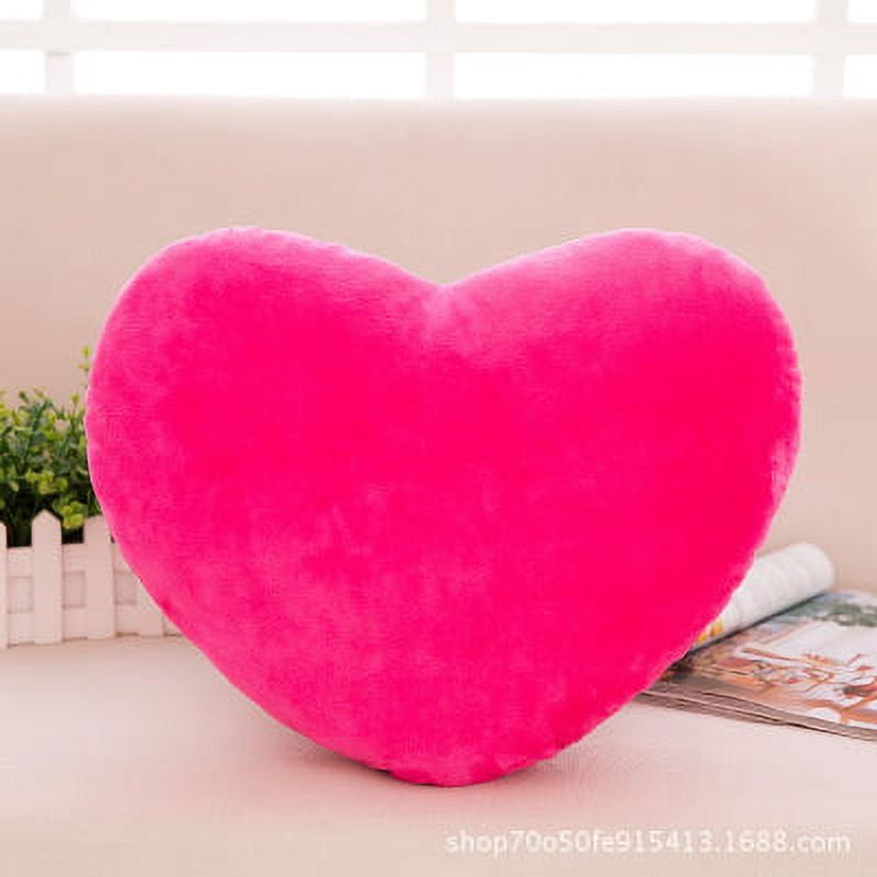 EGNMCR Large Fuzzy Heart Pillow, Soft Plush Throw Cushion, Valentine's ...