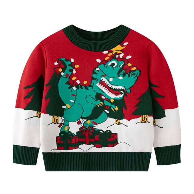 EGNMCR Kids Ugly Christmas Sweaters Boys Girls Fashion Round Neck ...