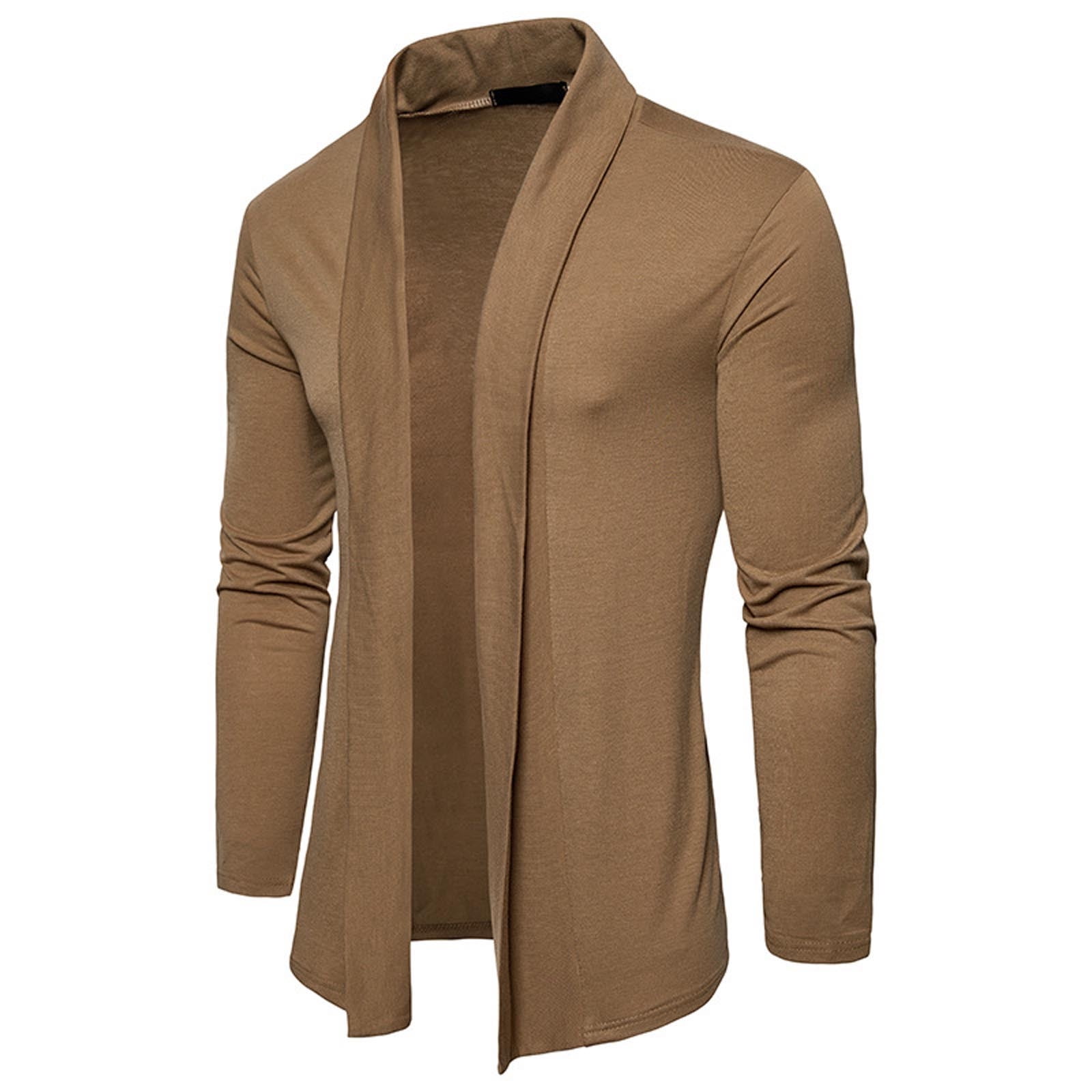 EGNMCR Men's Color Block Cardigan Open Front Short Cardigan Classic ...