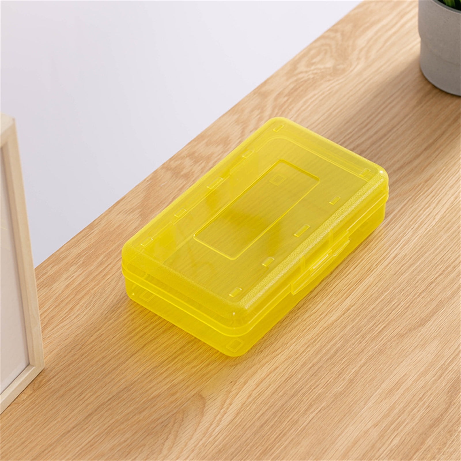 EGNMCR Large Capacity Plastic Pencil Box with Snap-tight Lid, Office ...