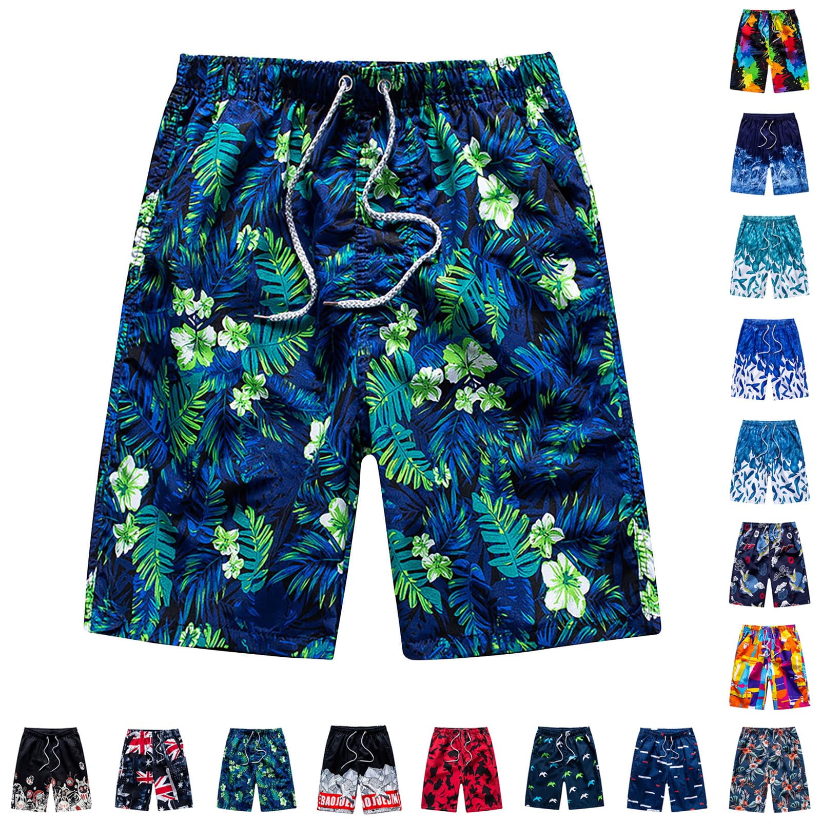 EGNMCR Quick-Dry Swimming Polyester Swim Trunks Swimwear Bottoms (Men's ...