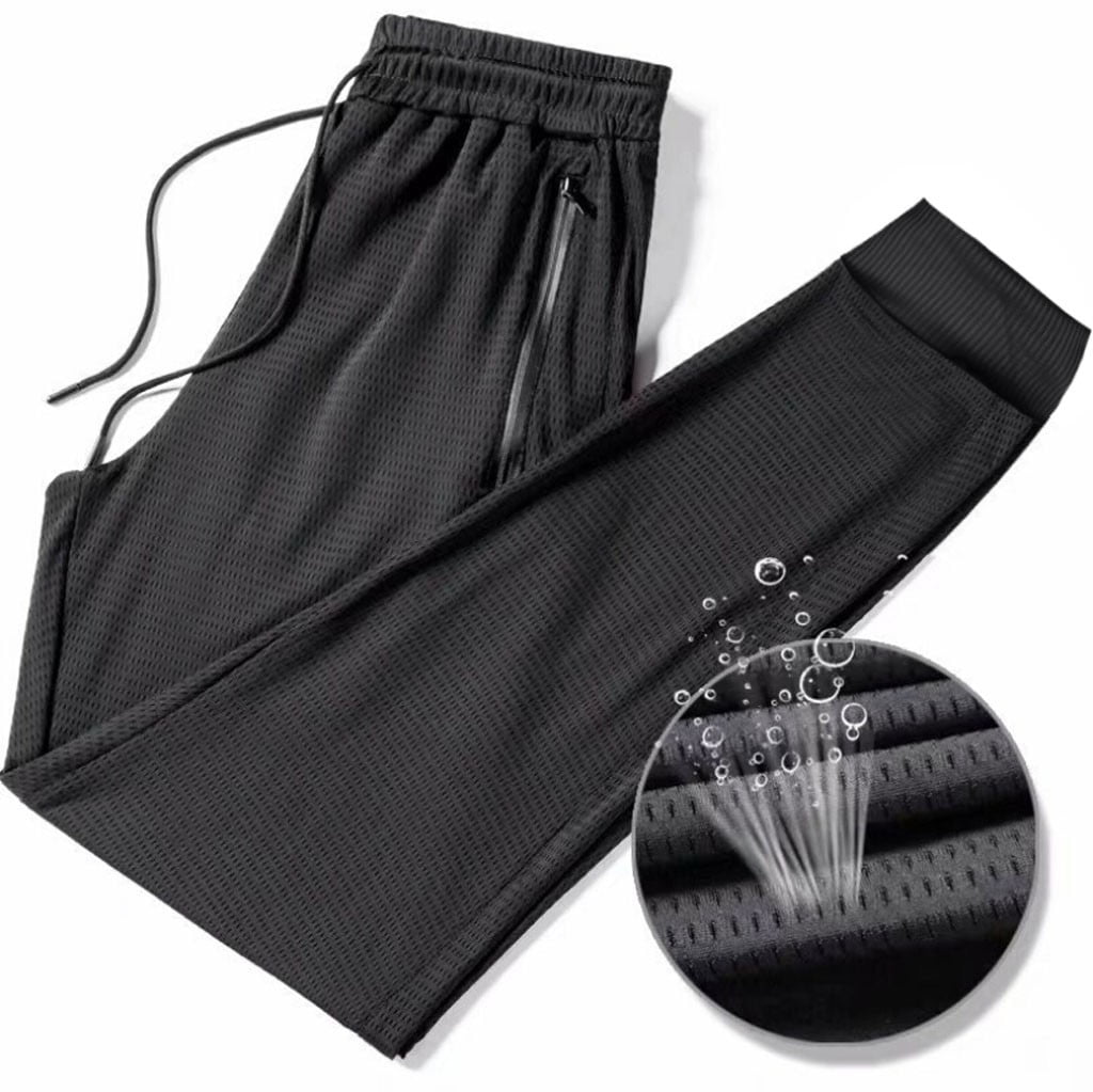 EGNMCR Men's Ice Silk Lightweight Sweatpants, Breathable Jogger Pants ...