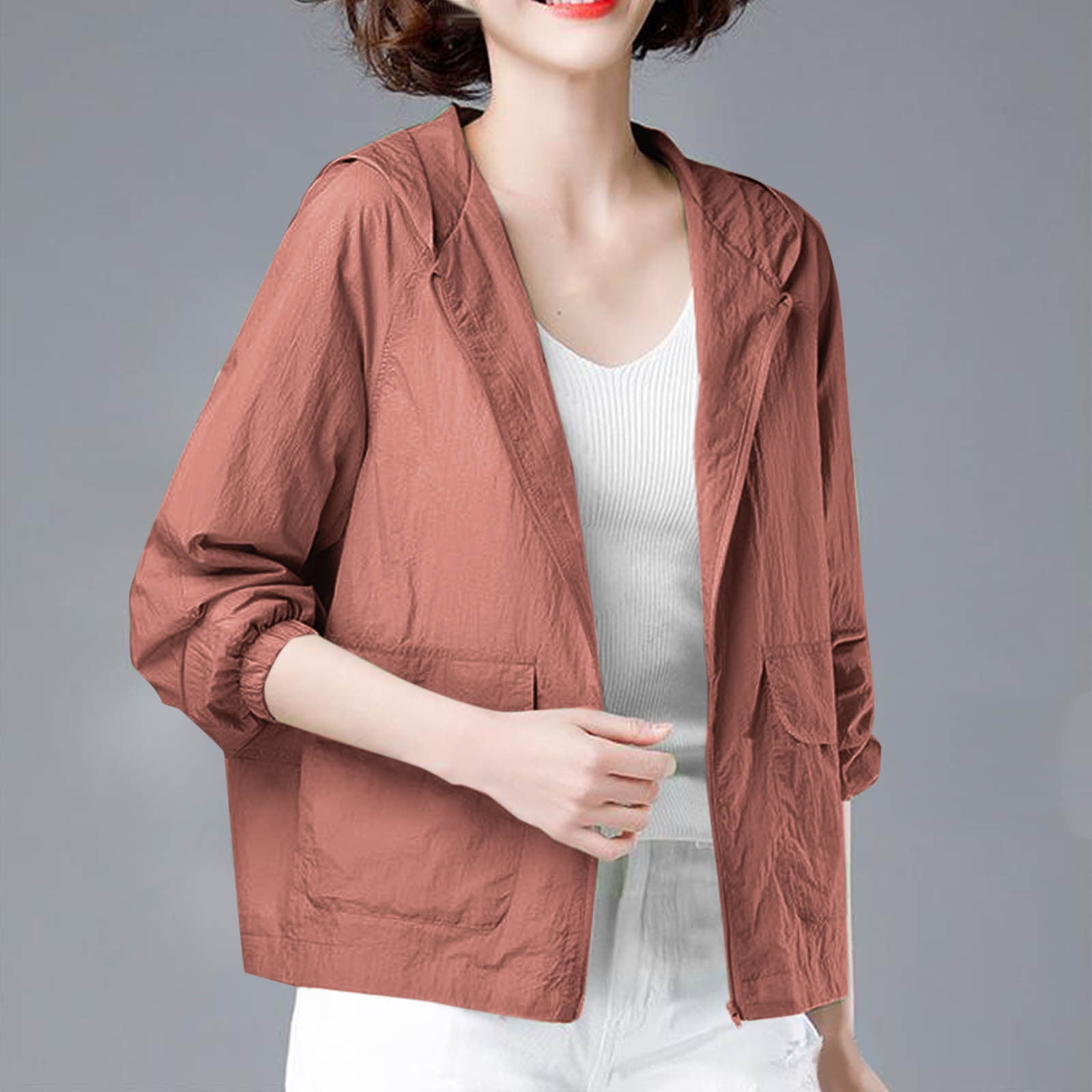 EGNMCR Women's Sun and Protective Jacket Full Zip UPF 50+ UV Sun ...
