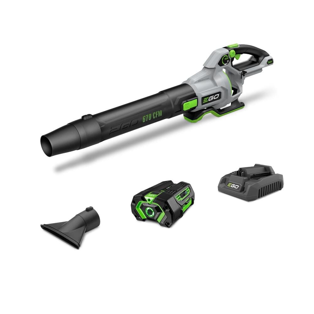 Ego Power+ Cordless Leaf Blower 670 Cfm, Rechargeable Lawn Tool with ...