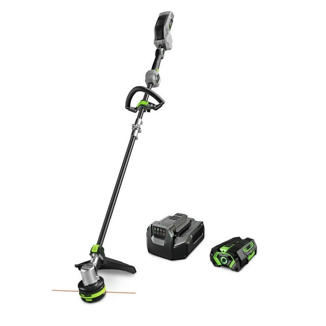 EGO 56V Cordless Trimmer, Brushless, POWERLOAD, 15in Carbon Fiber Shaft, 4Ah Battery & Charger ...
