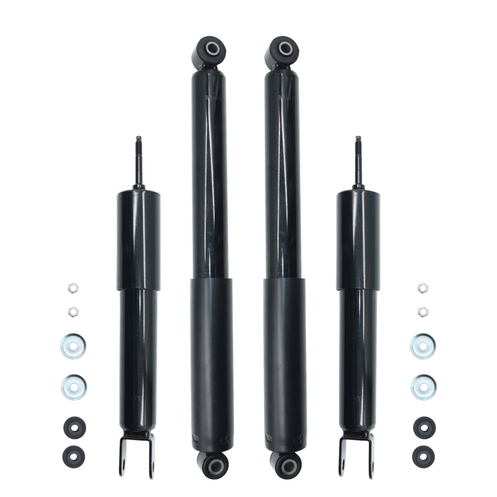 EGOESWELL 4Pcs Black Shocks Absorbers Assembly Front & Rear Double Pipe ...