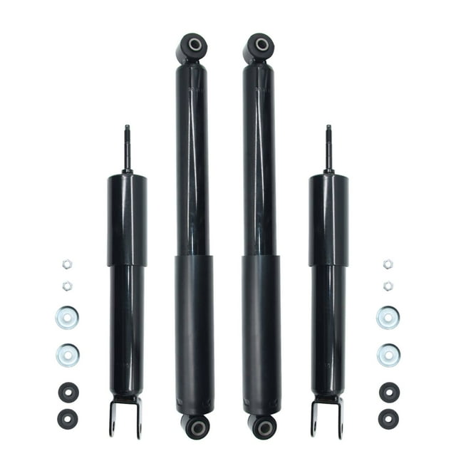 EGOESWELL 4Pcs Black Shocks Absorbers Assembly Front & Rear Double Pipe ...